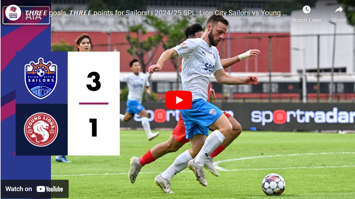 2024/25 SPL: Lion City Sailors vs Young Lions - 【シンガポールサッカー情報サイト】 Red ...