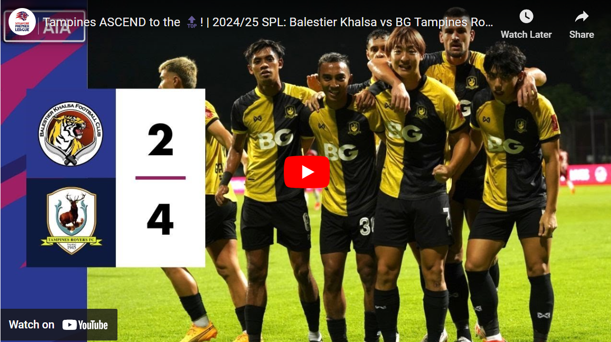 2024/25 SPL: Balestier Khalsa vs BG Tampines Rovers - 【シンガポールサッカー情報サイト ...